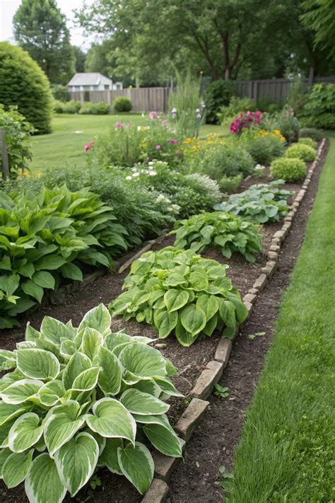 Beautiful Outdoor Hosta Garden Layouts For Front Yards Light And Layer