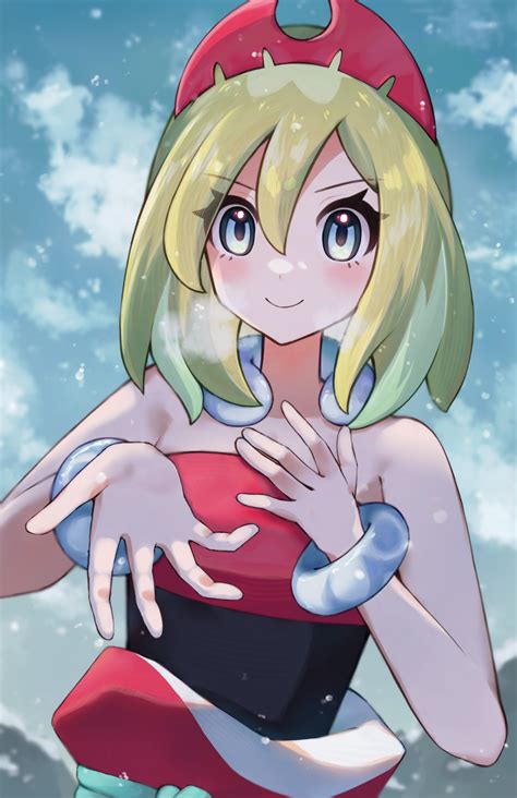 Safebooru 1girl Absurdres Asatte 3z Bare Shoulders Blonde Hair Blue