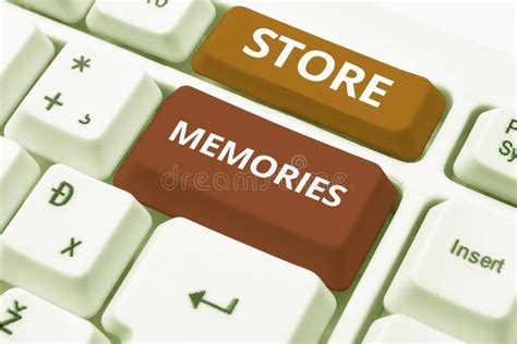 Hand Writing Sign Store Memories Word For A Process Of Inputting And