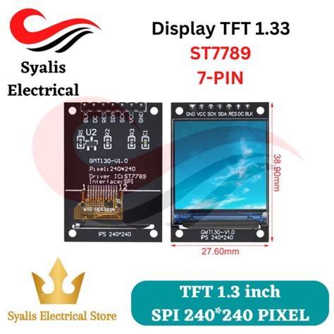 Jual Display Tft Lcd Oled 13 Inch Full Color Arduino Spi Syalis