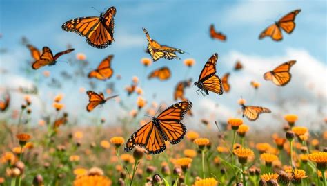 Premium Photo A Spectacular Scene Of Monarch Butterflies During Their Migration