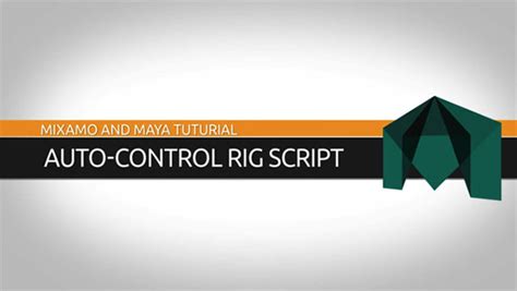 3d Animation Software Tutorial Maya Auto Control Rig Script