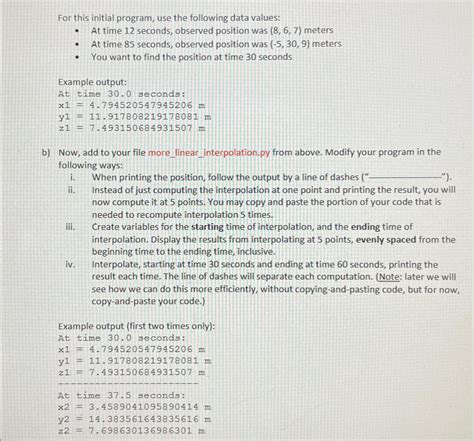 Solved Activity More Linear Interpolation Chegg Com