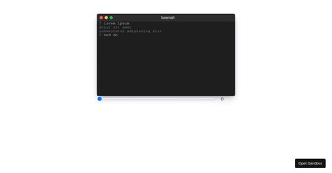 Mini Terminal Forked Codesandbox