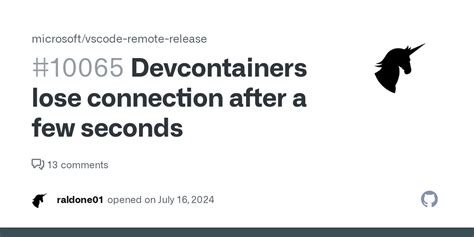 Devcontainers Lose Connection After A Few Seconds Issue