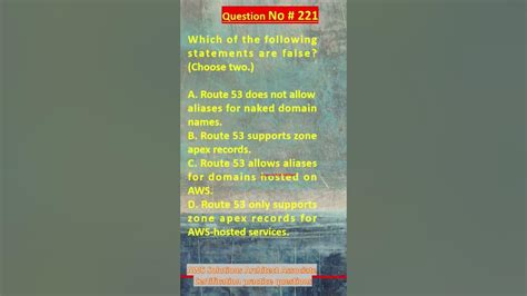 Question No 221 Aws Solutions Architect Associate Certification Practice Questions Aws