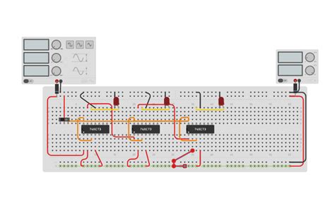 Circuit Design Asynchronous Counter Tinkercad