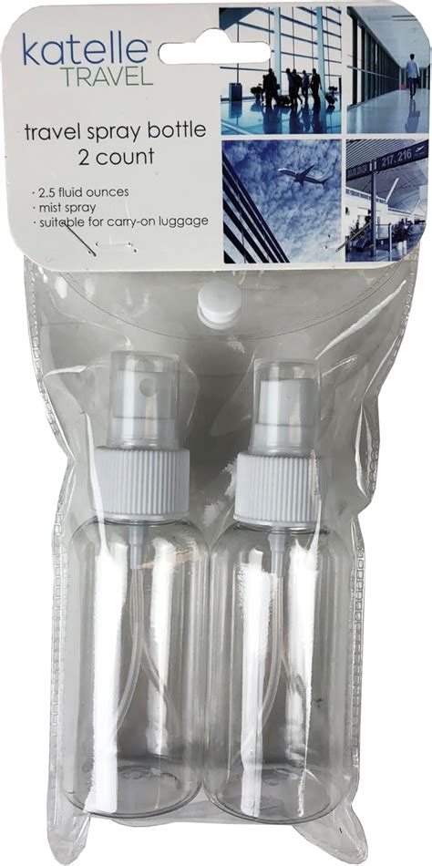 Katelle Travel Spray Bottle 2 Count Clear Beauty