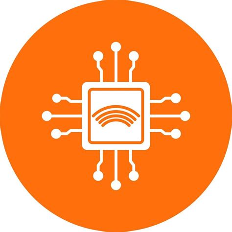 Chip Glyph Circle Icon 38866504 Vector Art At Vecteezy