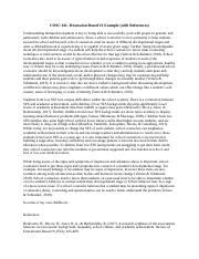 COSC 611 DB1 Docx COSC 611 Discussion Board 1 Example With References Understanding Human