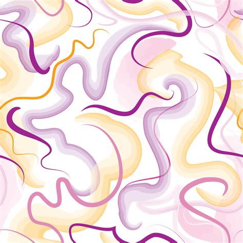 Abstract Wavy Lines Seamless Pattern Spring Organic Texture With Flowing Wavy Shapes Beautiful
