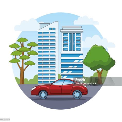 모던 세단 레드 카 차량 사이드뷰 0명에 대한 스톡 벡터 아트 및 기타 이미지 0명 Brand Name Domestic