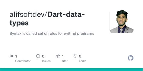 Github Alifsoftdevdart Data Types Syntax Is Called Set Of Rules For Writing Programs
