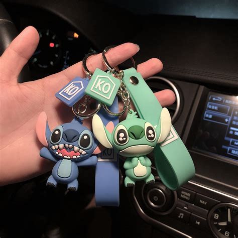 创意个性硅胶动漫星际宝贝卡通公仔钥匙扣挂件可爱情侣背包挂饰 虎窝淘