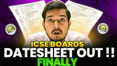 Icse Datesheet 2025 Biggest Update 🔥 Boards Date Sheet Out Now 🔥