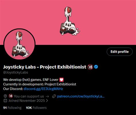 Joysticky Labs Project Exhibitionist 🔞 Joystickylabs Posts X