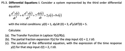 Solved 5 3 Differential Equations I Consider A System