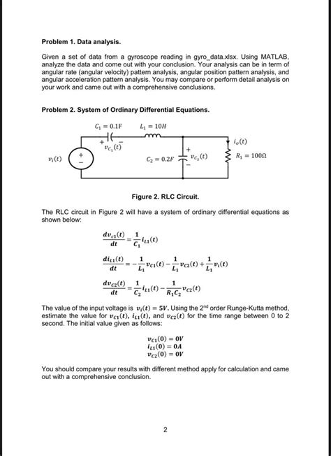 Solved Problem Data Analysis Given A Set Of Data From A Chegg