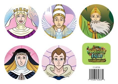 Our Sunday Visitor Rainforest Falls Saints Sticker Sheet
