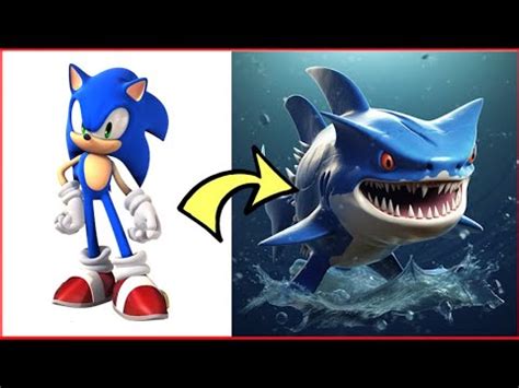 Sonic The Hedgehog All Characters As Shark Part 1 2023💥 All