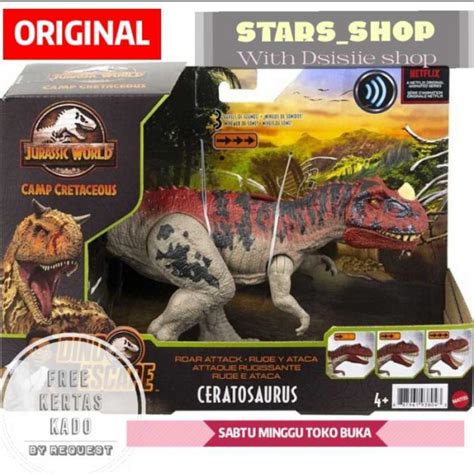 Promo Jurassic World Dino Escape Roar Attack Ceratosaurus Original