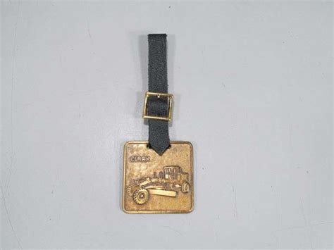 Ih International Harvester Grader Clark Watch Fob W Leather Strap Bentley And Associates Llc