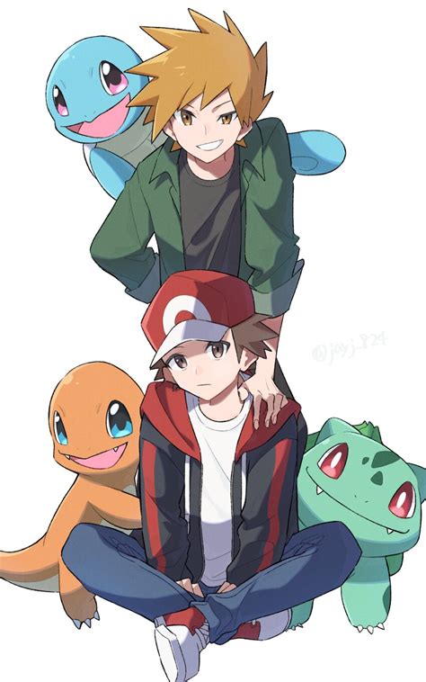 Jayj 824 Blue Oak Bulbasaur Charmander Red Pokemon Squirtle