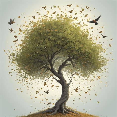 Seamless Cherry Trees Pattern Premium Ai Generated Image