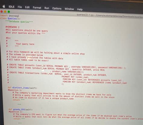 Solved Idle File Edit Format Run Options Window Help