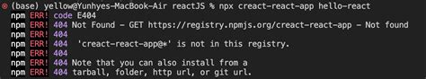 React 리액트 프로젝트 생성 시 에러 해결 React 리액트 프로젝트 생성 시 에러 해결