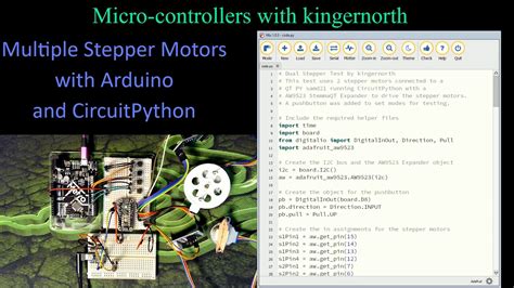 using multiple stepper motors with arduino and circuitpython youtube