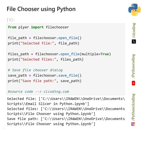 Python Coding On Linkedin File Chooser Using Python