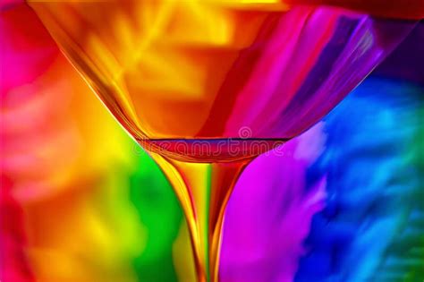 Prismatic Spectrum A Prism Effect Breaks The Pour Into A Spectru Stock