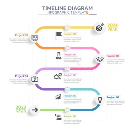 Diagramme Chronologique Plan Détape Infographique Illustration De Vecteur Illustration Du