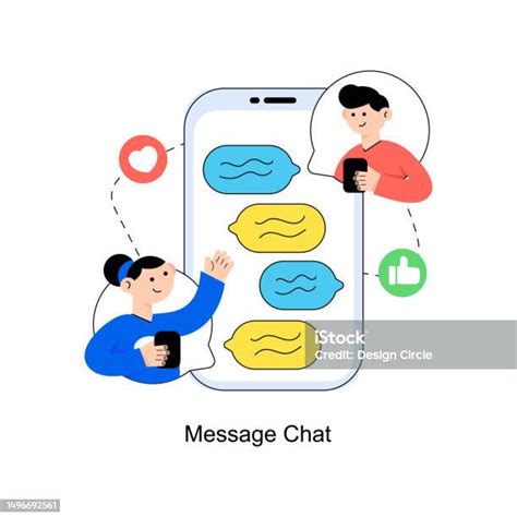 메시지 채팅 플랫 스타일 디자인 벡터 그림입니다 스톡 일러스트레이션 0명에 대한 스톡 벡터 아트 및 기타 이미지 0명 기포 대화 풍선 문자 기호 Istock