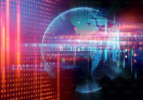 Digital Code Number Abstract Background Represent Coding Technology