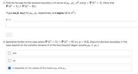 Solved Decision Boundary For Quadratic Discriminant Analysis