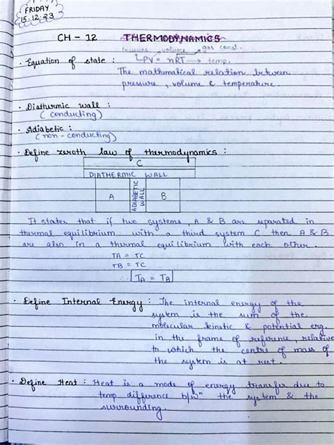 Thermodynamics Notes Pdf