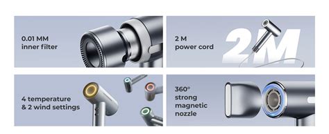 Hair Dryer Kauoo High Speed Blow Dryer 2x Faster 200