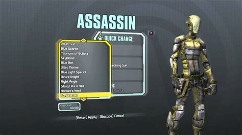 Borderlands 2 All Assassin Heads And Skins Youtube