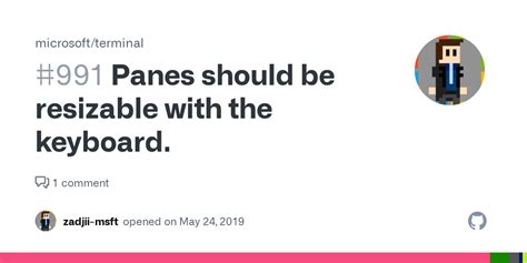 Panes Should Be Resizable With The Keyboard · Issue 991 · Microsoft Terminal · Github