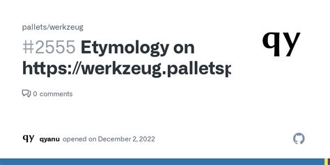 Etymology On Https Werkzeug Palletsprojects En 2 2 X Issue