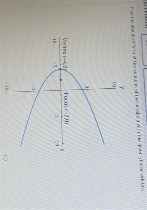Solved Find The Standard Form Of The Equation Of The