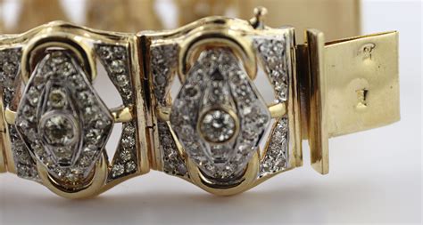Diamond 14k Yellow Gold Bracelet For Sale At 1stdibs Priclet