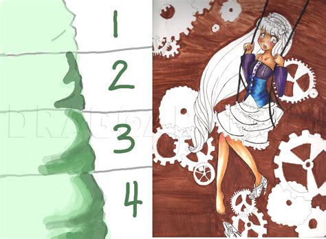 How To Color With Markers Drawing Step By Step By Hana DragoArt