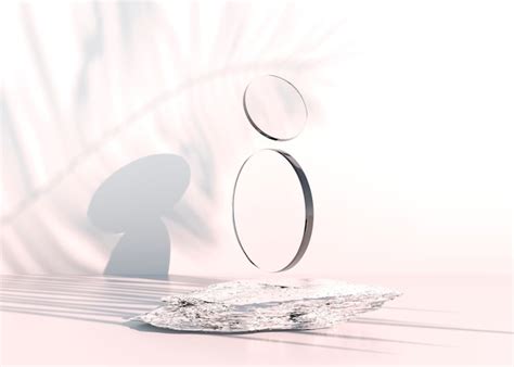 제품 전시를 위한 파스텔 배경의 석조 연단 모형 디자인을 위한 공백 3d 렌더링입니다 프리미엄 Psd 파일