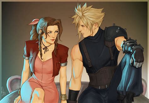 Cloud And Aerith By Merwild On Deviantart