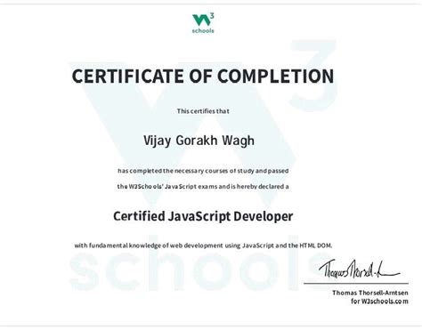 Javascript W3schools Webdevelopment Certifieddeveloper Coding