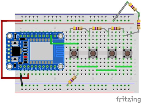 Buttons Wiring Remote Control With The Huzzah