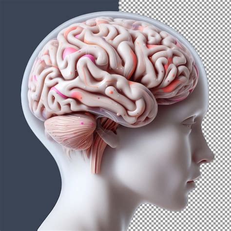 Premium Psd Highly Detailed 3d Rendering Of Human Brain Png